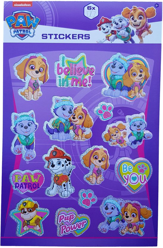 Paw Patrol Stickers 6 sticker vellen Skye | bol