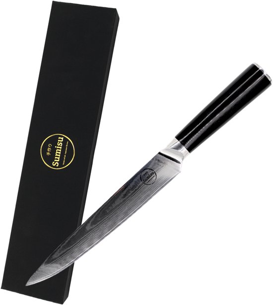 Sumisu Knives - Japans Fileermes - 100 % Damascus Mes - Sashimimes ...