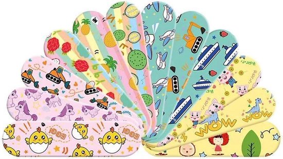 120x Water Resistant Latex Free Kids Patches - Colorful Plaster Strips ...