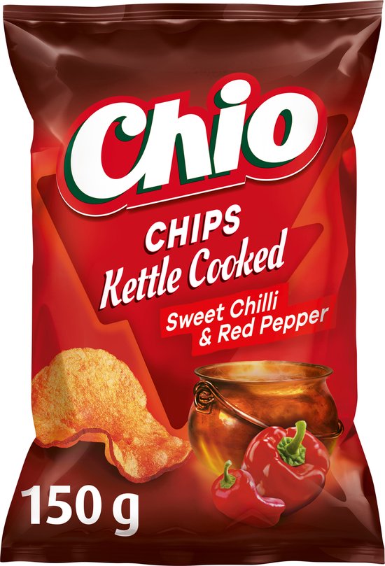 Chio Kettle Cooked Sweet Chili & Red Pepper - chips - 10x150 gram | bol