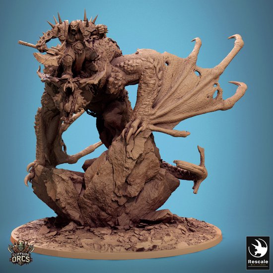Brutal Wyvern - Dragon with Orc Rider - Miniature - Miniatuur - Rescale ...