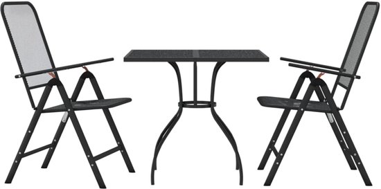 vidaXL Tuinset - Tuinsets - Loungeset - Tuintafel - 3-delige Tuinset ...