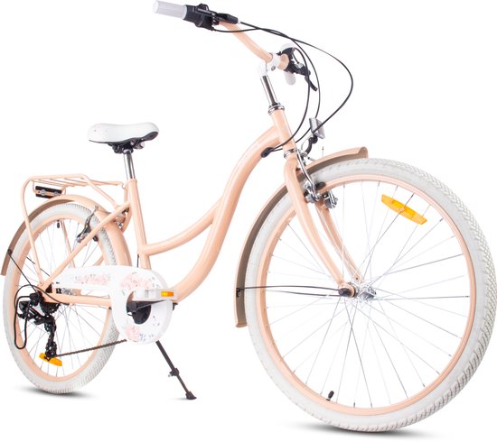 Flower Bike Kinderfiets 24 inch meisjes van 8 tot 12 jaar, Abrikoos ...