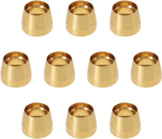 10 STKS AN3 Messing Olijf Insert Slang Connector Messing Olijf ...