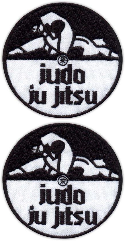 Set van twee - Judo ju Jitsu - Strijken/Heat Seal Backing - Geborduurde ...
