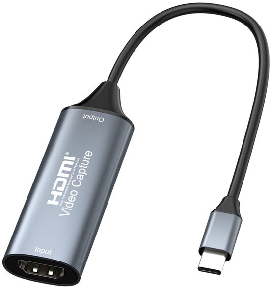 Video Capture Card HDMI naar USB-C - 4K adapter kabel connector ...