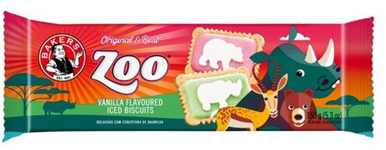 Bakers - Kidz Zone Iced Zoo 150g | bol