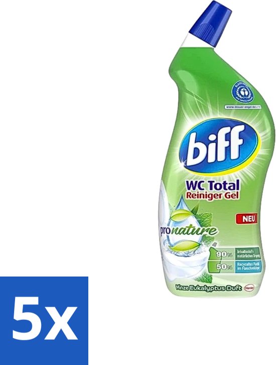 Biff - WC Total Gel - ProNature Toiletreiniger - Mint Eucalyptus 750ml -... | bol