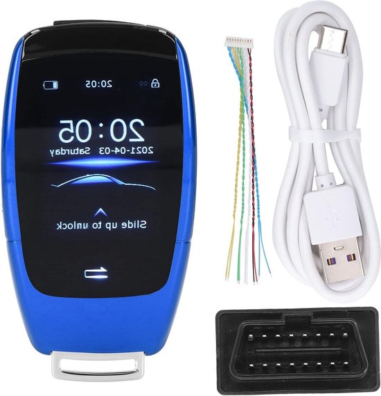 LCD-display Smart Remote Key - Blauw - Sleutelhanger met slimme ...