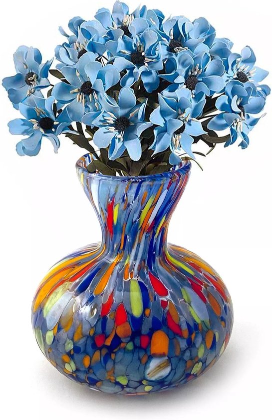 Mazzega Art & Design Murano vaas classic blauw 9cm | bol