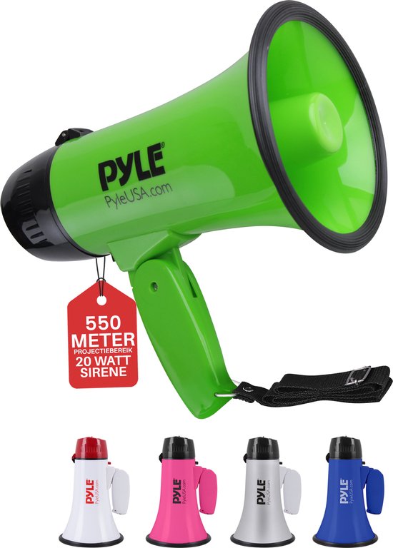 Pyle Megafoon- Toeter met Sirene – Luidsprekerhoorn- Draagbare ...