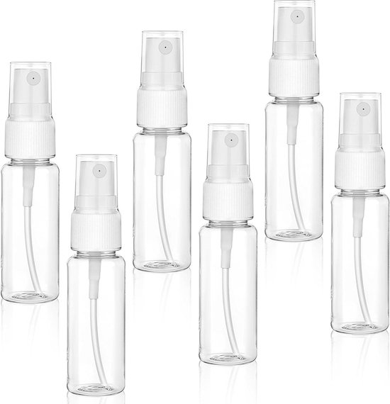 Spuitflessen transparant 20 ml - navulbare kunststof reisflessen - set ...