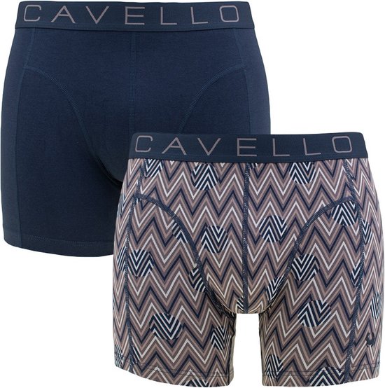 Cavello - 2-pack Boxershorts Zwart / Grijs Print - XXL | bol