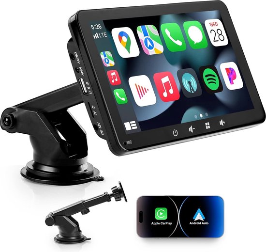 Draadloos CarPlay Scherm - Apple CarPlay & Android Auto - Car Play | bol