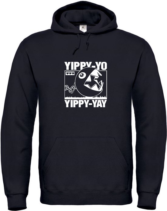 Yippy-Yo Yippy-Yay - Unisex Hoodie - S - Zwart | bol