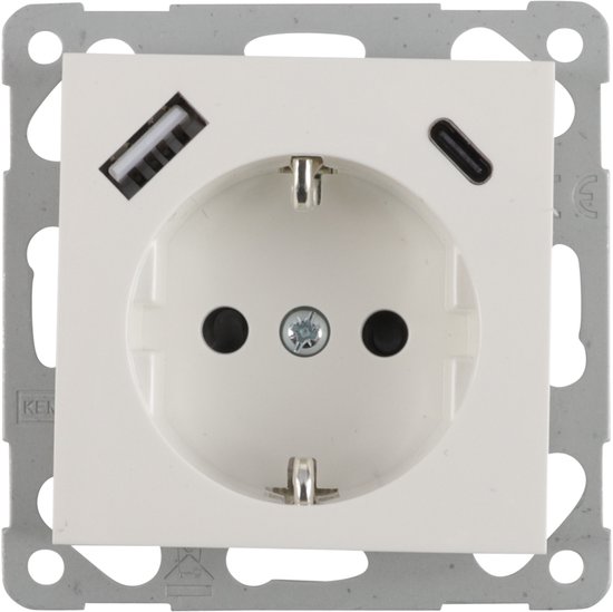 Q-Link Mql s-linbouw contactdoos polar wit randaarde usb a/c | bol