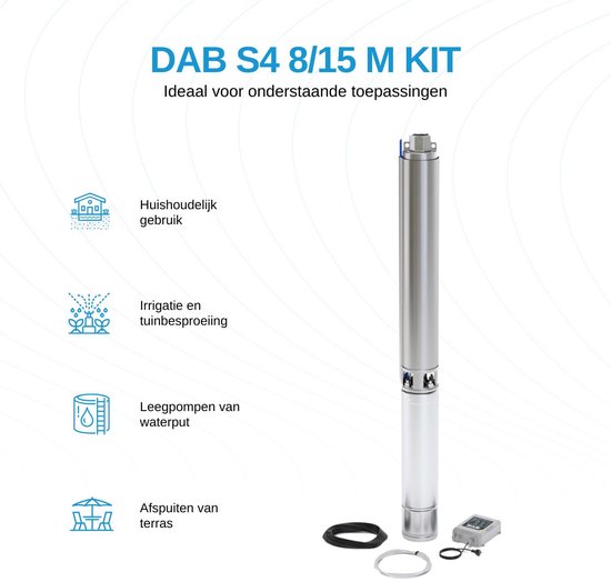 DAB S4 8/15 3HP KIT M230/50 4OL bronpomp set | bol