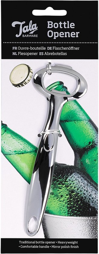 Tala Barware Traditionele flesopener, gemaakt van geborsteld staal voor ...