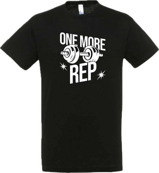 One More Rep - Maat S - T-shirt - Gym t-shirt- Sportshirt - Sportshirt ...