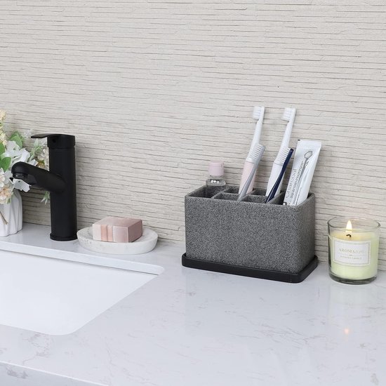 Mrs. Jones Tandenborstelhouder-opbergorganizer voor badkamer ...