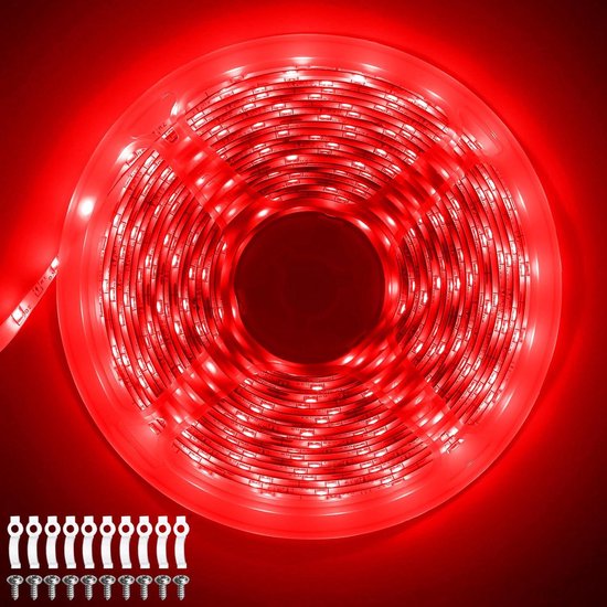 Ledstrip 10M - Rood LED Strip Licht - Flexibel en Waterdicht | bol