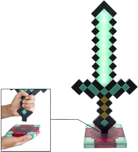Minecraft Lamp - Diamond Sword - USB Aangedreven - Nachtlamp | bol