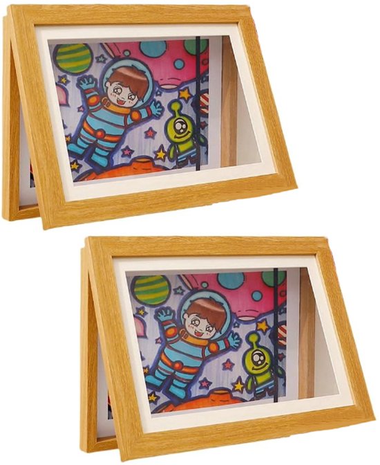 2 stuks - Fotolijsten - opbergframe - Fotolijst voor aan de muur ...