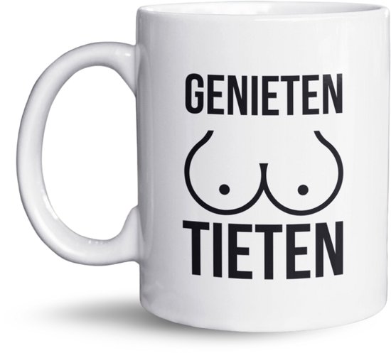 NietMokken.nl - Grappige mok 'Genieten Tieten' - Perfect cadeau voor vrienden -... | bol