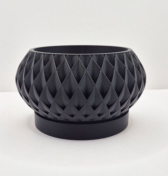 Vaso Vento – Bloempot Zwart voor binnen met Geometrisch Design en ...
