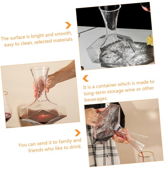 MAGICLULU karaf glass water bottle decanter wine Wijn decanter set Wijn ...