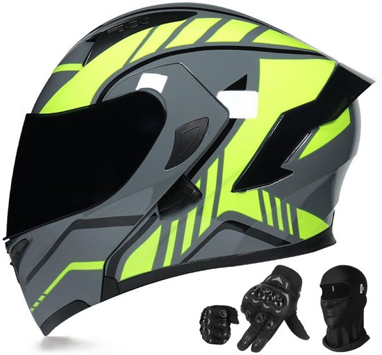 Full Face Motorhelm Helm Modulaire Helm Geïntegreerde Motor Dubbel ...
