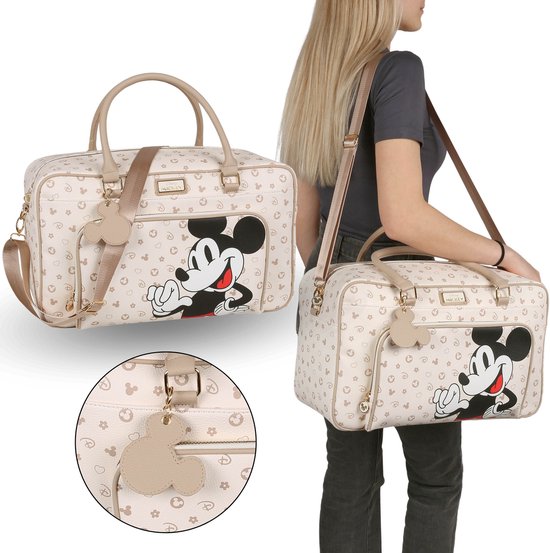 Mickey Mouse Disney Beige reistas, toeristentas, handbagage met rits ...