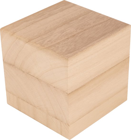 Houten kubus 10x10x10 cm - Artemio | bol