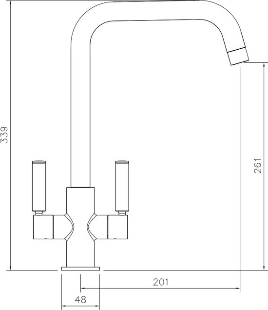 Abode Globe 2 greeps haaks keukenkraan chroom | bol