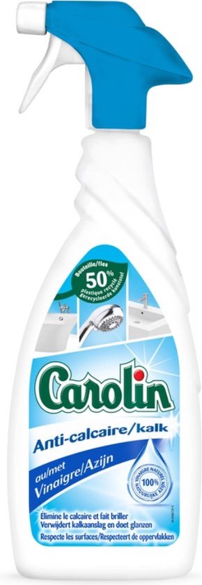 Carolin - Badkamerreiniger - Anti-Kalk Spray - Met Azijn - 650 ml ...