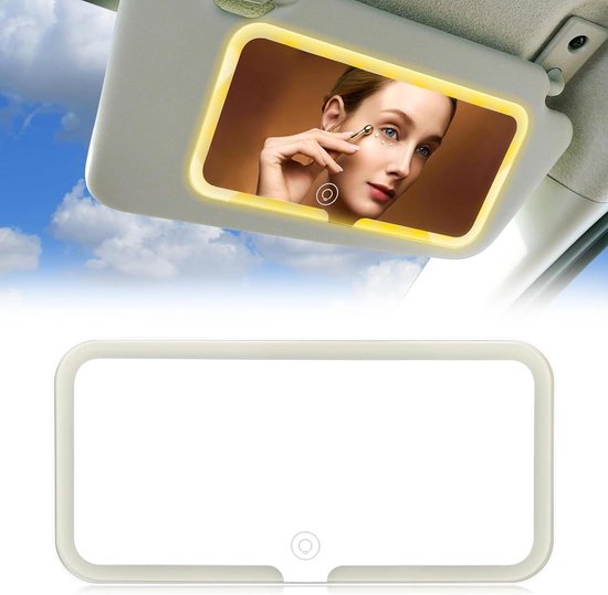 Cosmetic Mirror Sun Visor with 3 Light Modes and Portable Sun ...