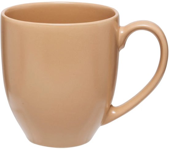 Beige Keramieke Mokken Set van 6 - 48 cl - Stoneware Mokken met Oor ...
