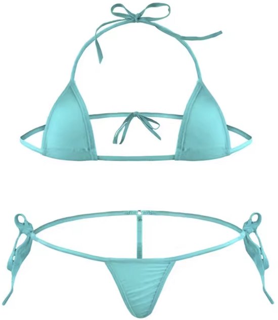 CHPN - Lichtblauwe Micro Bikini - Stringbikini - Sexy bikini - G-String ...
