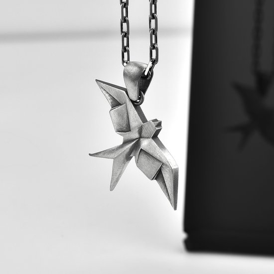 Zwaluw hanger ketting voor valentijnsdag geschenk Oxidized 20 inches | bol