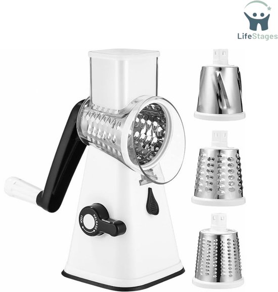 LifeStages - Kaasraspmolens - Kaasrasp met Zwengel - Rasp voor Groenten ...