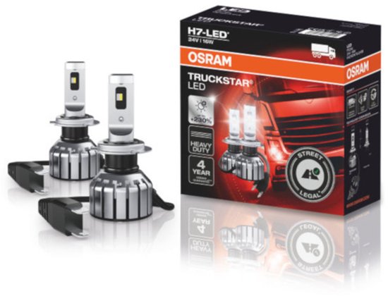 Osram Truckstar LED H7 LED Koplamp 24V Set ECE-goedgekeurd | bol