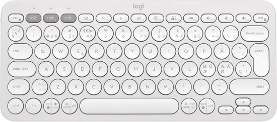 Logitech Pebble Keys 2 K380s - Draadloos Toetsenbord - Bluetooth - Qwerty - White | bol