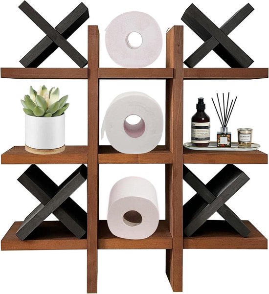 Grappige houten toiletpapierhouder voor wandmontage - wc-rolhouder ...