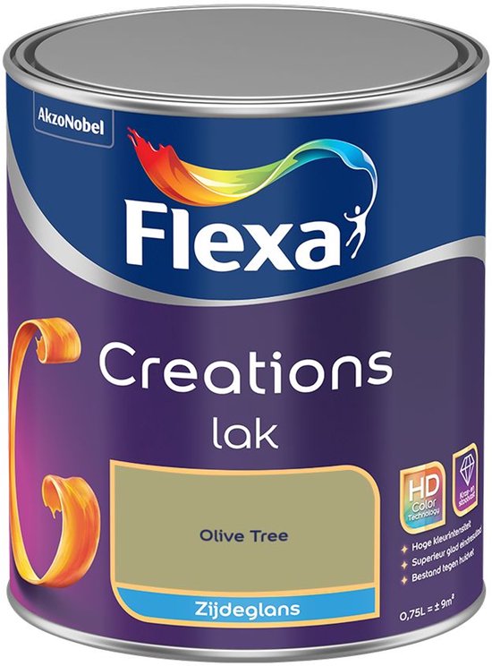 Flexa - Creations Lak Zijdeglans - Olive Tree - Mengverf - 0.75 L | bol