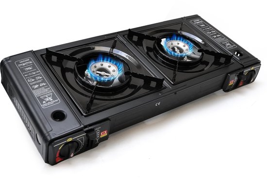 Eurocatch 2 pits Kooktoestel op Gas - incl 4 Butaan Gasbussen - Gas ...