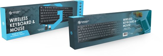 Gadgetplace Draadloos Toetsenbord en Muis Set - Qwerty - Stille toetsen ...
