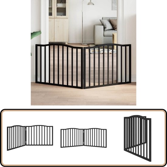 vidaXL Hondenhek - Inklapbaar - 160 cm - Zwart Hondenhek - Hondenhekken - Hondenhekje... | bol