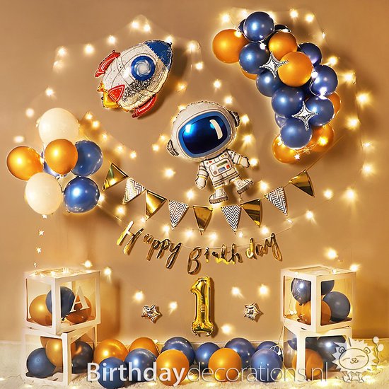 Leo’s Party Verjaardag ballonnen Ruimte Set - Verjaardag versiering ...