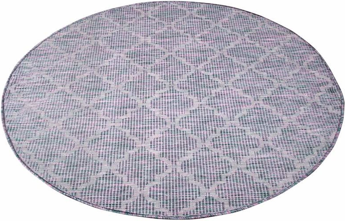 HILARIA BUITENKLEED GERUIT PAARS / ROZE / BLAUW VLOERKLEED VOOR BINNEN ...