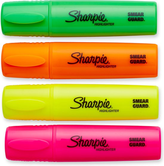Surligneurs Sharpie Fluo XL| Pointe de ciseau | Diverse couleurs ...